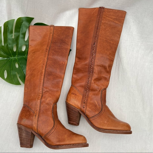 Dex | Shoes | Vintage 7s Dex Leather Boots Sz 5 | Poshmark